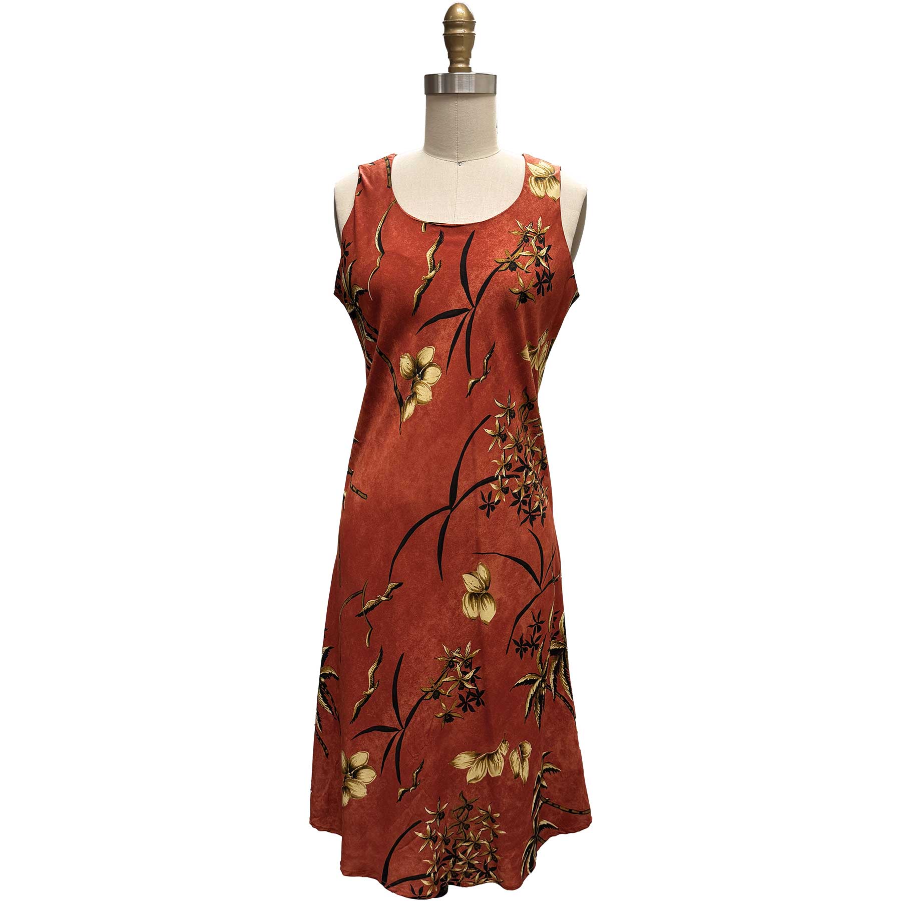 Retro Oasis Rust Tank Dress – AlohaFunWear.com